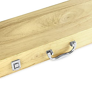 Makerflo BBQ Grill Accessories Set, Barbecue 11 Pieces Maple Wood Toolbox, Stainless Steel Utensils with Gloves, Organized Outdoor Cooking Camping Grilling Rust Free Portable Kit, Gifts for Men