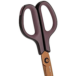 Plus SC-175ST 34-519 Scissors, Fit Cut Curve, Titanium, Continuous Sharpness, Brown