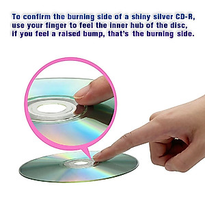 Optical Quantum Blue AZO CD-R 700MB 52X Shiny Silver Blank Recordable Media Disc - 100pk Cake Box, 100 Discs for Music, Data, and Video Recording, Writable Blank CDs