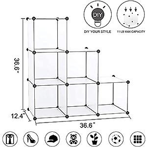 wenyuyu Pack 6 Cube Storage Organizer - Portable Multifunctional DIY Assembled Closet Closet Cabinet Shelf Bookshelf Shelving