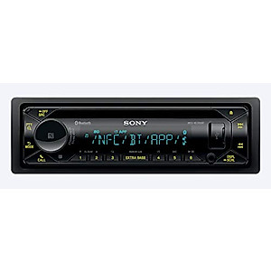 Sony MEX-N5300BT Built-in Dual Bluetooth Voice Command CD/MP3 AM/FM Radio Front USB AUX Pandora Spotify iHeartRadio iPod / iPhone Siri and Android Controls Car Stereo Receiver with ALPHASONIK EARBUDS