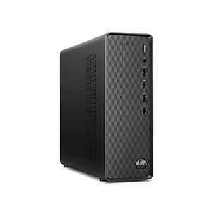 HP Slim Desktop, Intel Pentium Silver J5040 Processor, 8 GB DDR4-2400 SDRAM Memory, Intel UHD Graphics 605, Finish in Dark Black, S01-aF2020