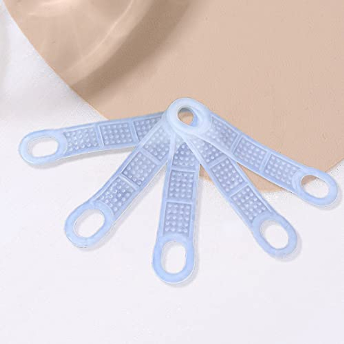 BLUECELL 100 Pcs Clear Non-Slip Rubber Clothes Hanger Grips Clothing Hanger Strips