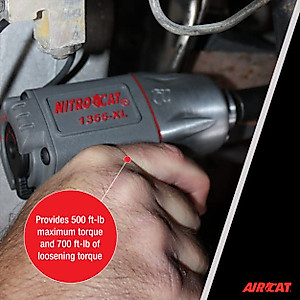 AirCat Pneumatic Tools 1355-XL: Nitrocat Composite Impact Wrench 700 ft-lbs - 3/8-Inch