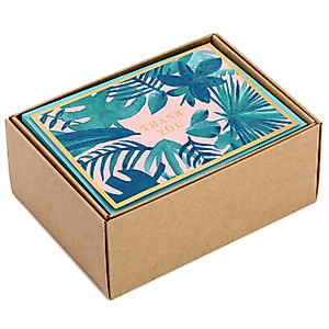 Hallmark Boxed Thank You and Blank Cards Assortment (Four Assorted Tropical Designs, 40 Note Cards and Envelopes)