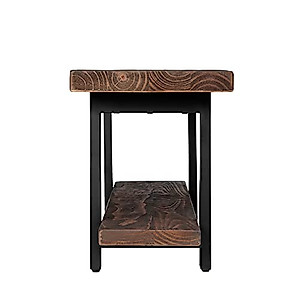 Alaterre Furniture Alaterre Sonoma Reclaimed Wood Bench with Open Shelf, Natural, Brown -