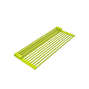 True & Tidy, Multi-Purpose Over The Sink Roll-Up Drying Rack, DR-881, Lime