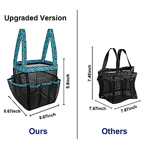 Attmu Mesh Shower Caddy Portable, Quick Dry Hanging Shower Tote Bag for College Dorm Room Essentials, Large Capacity Shower Caddy Dorm for Bathroom Gym Swimming