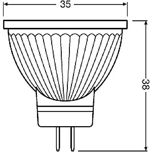 Osram Pack of 10 x Spot LED Reflector Lamp | Base: GU4 | Warm White | 2700 K | 4.20 W | Replacement for 35 W | LED Star MR11 12 V