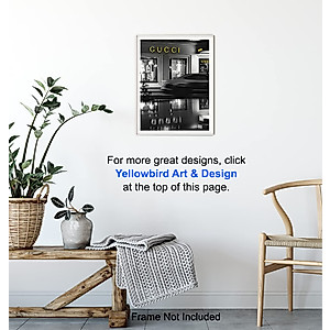 Poster of Gucci Wall Art Decorations - 8x10 Glam Designer Wall Decor - Luxury High Fashion Design Wall Decor - Glamour Wall Art for Living Room - Designer Gifts for Women