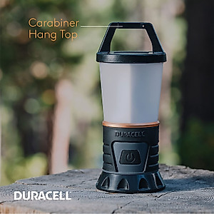 Duracell 600 Lumen LED Lantern with 360° & 180° lighting for Camping, Fishing, & Emergency Use - 5 Modes and 3-AA Batteries Included
