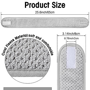 Giegxin 25 Pcs Spa Headbands Bulk Facial Makeup Hair Wrap Bath Shower Adjustable Double Layer Coral Fleece with Hook and Loop (Multicolor)