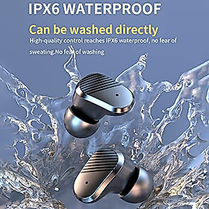 Digital Display Touch-Control Earphones Wireless Bluetooth 5.2 Hi-Fi TWS Headphones Earbuds Headset, Rechargeable IPX6 Waterproof Bluetooth Headphone for Game Work Sports