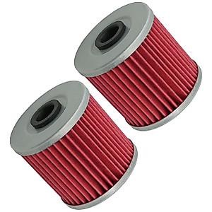Caltric 2 Pack Oil Filter Compatible with Kawasaki Lakota 300 Kef300 Kef-300 1995-2003