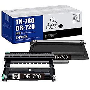 VASERINK 2-Pack (1Toner+1Drum) Compatible TN-780 Toner Cartridge and DR-720 Drum Unit Replacement for Brother HL-6180DW 6180DWT MFC-8950DW 8950DWT Printer
