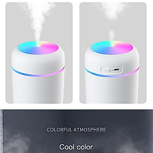 AISHNA Humidifier Colorful Cool Mini Humidifier,Essential Oil Diffuser Aroma Essential Oil USB Cool Mist Humidifier,2 Adjustable Mist Modes, Super Quiet,for Car,Office,Bedroom(Navy)