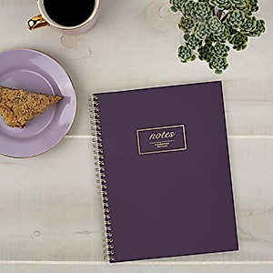 Cambridge Meeting Spiral Notebook, Legal Ruled, Soft Cover Business Journal, 9-1/2" x 7-1/4", Wirebound Memo Notepads, Cute Stationery Supplies for Home Office, 80 Sheets, Purple (49556)