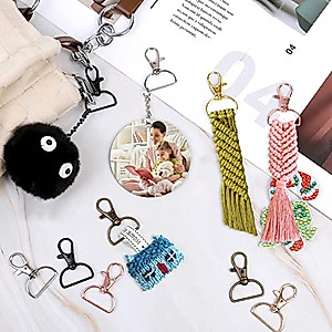 Swivel Clasp Hooks, Anezus 80Pcs Key Chain Clip Hooks, D Ring Clip Lanyard Hardware for Keychain Making, Lanyard Making, Purse Hardware, DIY Craft (3/4” Inside Width)