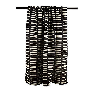 DII Urban Geometric Collection Cotton Throw Blanket, 50x60, Black