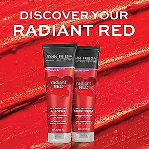 John Frieda Radiant Red Shampoo & Conditioner Bundle, Enhancing Shampoo & Conditioner, Helps Enhance Shades, with Pomegranate and Vitamin E