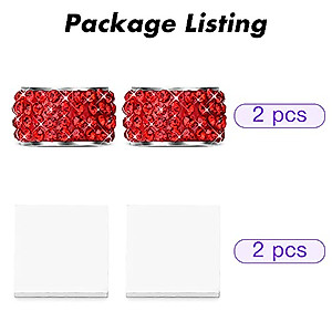 Soleebee Bling Crystal Stethoscope Charms,Crystal Stethoscope Decorations Hospital Nurse Personalized Gifts for Doctors (Red)