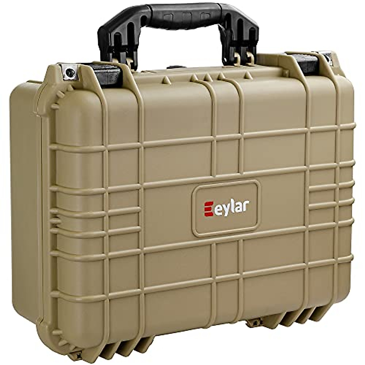 Eylar Standard 16" Gear, Equipment, Hard Camera Case Waterproof with Foam TSA Standards (Tan)