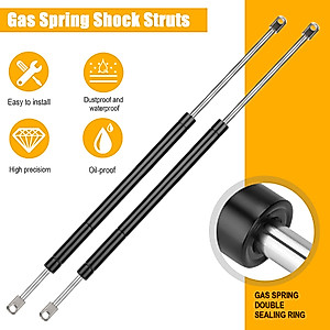 2 Pcs Gas Struts 24 Inch 150 lbs Prop Shock Lift Springs Rod Struts Dual Stroke Heavy Duty for Heavy-Duty Floor Hatch Truck Tonneau Cover Lift Supports Window Lift Support