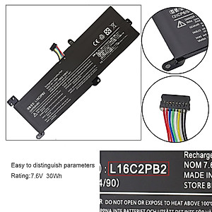 Gomarty L16M2PB1 L16C2PB2 Laptop Battery for Lenovo IdeaPad 320-14AST 320-14IAP 320-14ISK 320-15ABR 320-15AST 320-15IAP 320-14AST 330-14IGM L16S2PB1 L16L2PB1 L16C2PB1 L16L2PB2 L16M2PB2 L16L2PB3
