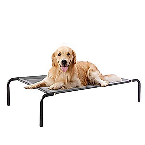 Western Home Elevated Dog Bed cot, Raised Portable Pet Beds for Extra Large Medium Small Dogs with Breathable Mesh, Indoor and Outdoor, Stable Frame & Durable Supportive Teslin Recyclable Mesh