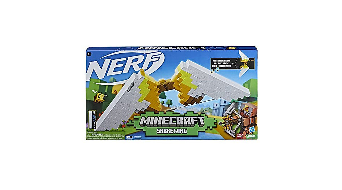 NERF Minecraft Sabrewing Motorized Blaster Bow - 8 Darts