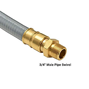 only fire 12 Ft 3/4" ID Natural Gas Hose with Quick Connect/Disconnect Fittings for NG/LP Propane Appliances,Grill,Generator,Patio Heater,Pizza Oven,etc.