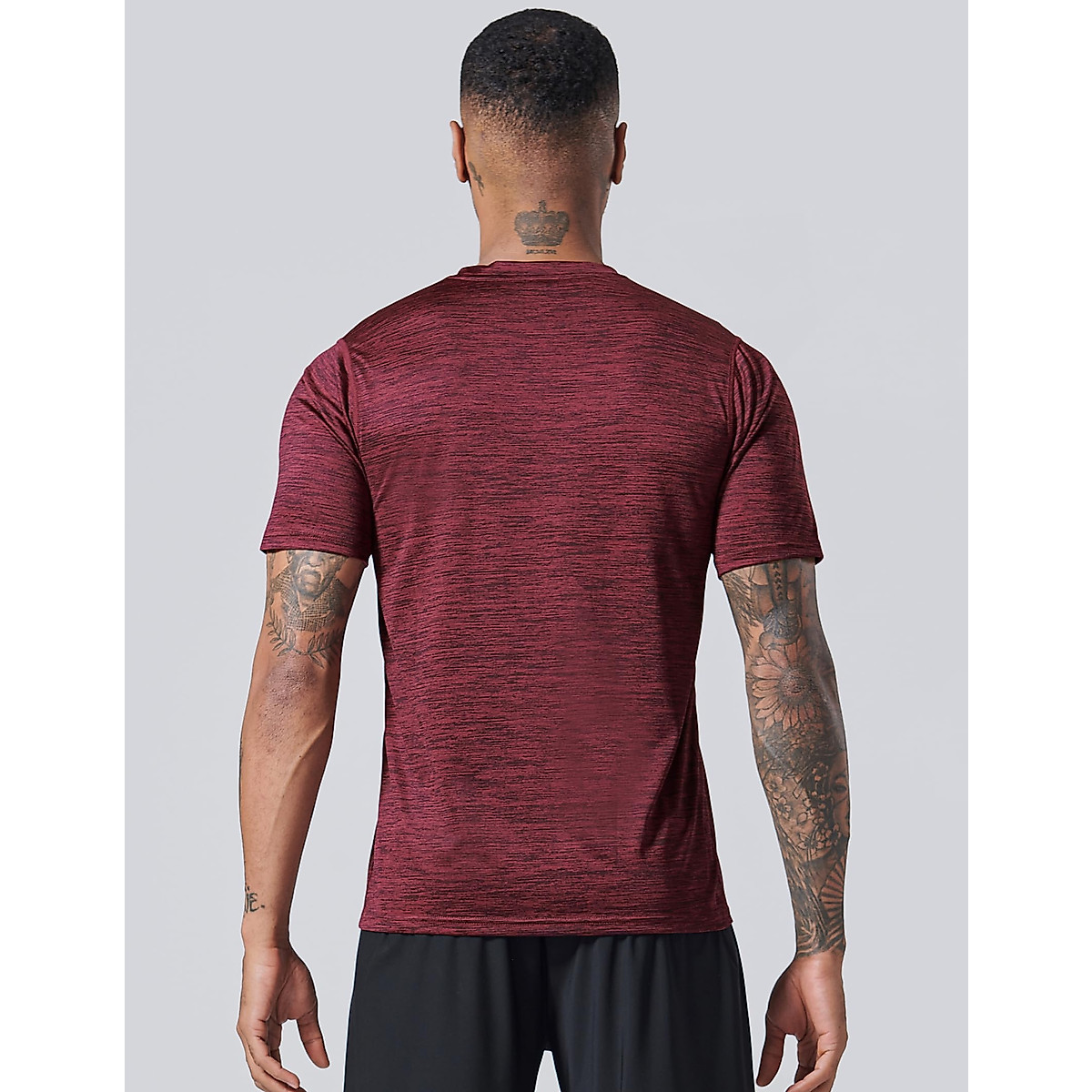 5 Pack Men’s Active Quick Dry Crew Neck T Shirts | Athletic Running Gym Workout Short Sleeve Tee Tops Bulk (Set 1, 3X-Large)