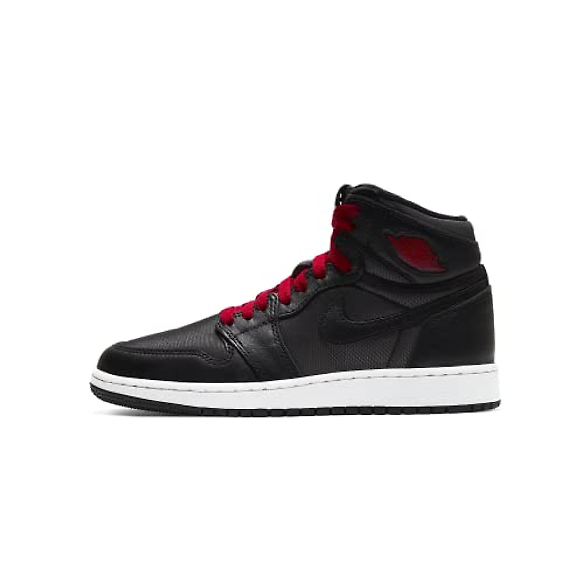 Nike Air Jordan 1 I High OG Black Satin GS Grade School Youth 575441-060 US Size 4Y, 4 Big Kid