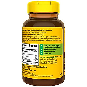 Nature Made Extra Strength Magnesium Oxide 400 mg, Dietary Supplement for Muscle, Nerve, Bone and Heart Support, 60 Softgels, 60 Day Supply