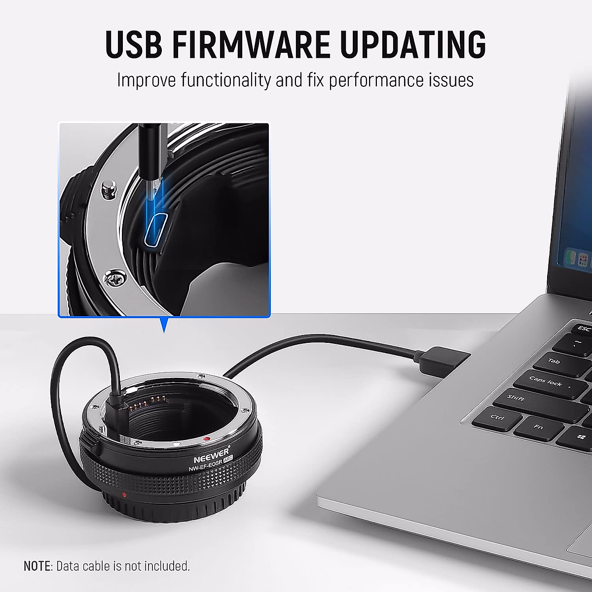 NEEWER EOS EF to RF Lens Adapter, Auto Focus Lens Mount Adapter with Control Ring, Compatible with Canon EF/EF-S Lens EOS R EOS Ra EOS RP EOS R5 EOS R6 EOS R3 - NW-EF-EOSR ARC, Max Load: 4.4lb/2kg