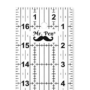 Mr. Pen- Sewing Ruler, 3 x17 Inch, Acrylic Ruler, Quilting Ruler, Cutting Ruler, Acrylic Ruler for Cutting Fabric, Rulers for Quilting and Sewing, Non Slip Quilt Rulers, Sewing Supplies
