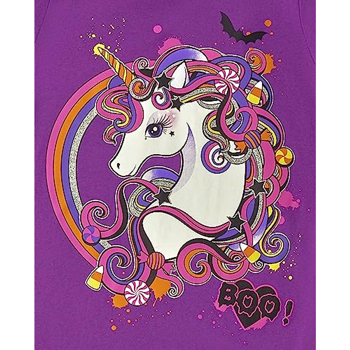 The Children's Place,Long Sleeve Halloween Graphic T-Shirt,Purple Carrot,Medium (7/8)