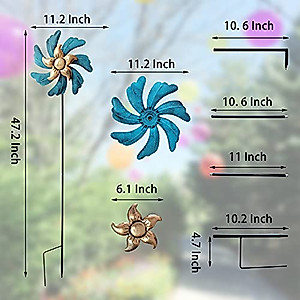 RTWAW Wind Spinner Outdoor Garden Decor Kinetic Wind Sculpture Metal Windmill for Outdoor Yard Patio Lawn Garden Decor