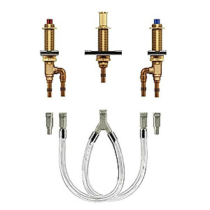 Moen 4794 M-Pact Two-Handle Roman Tub Valve with 10-Inch Center and 1/2-Inch PEX Cold Expansion