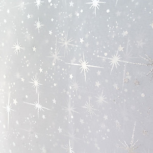 Star Bursts Sheer Organza White 58 Inch Wide Fabric by The Yard (F.E.®)