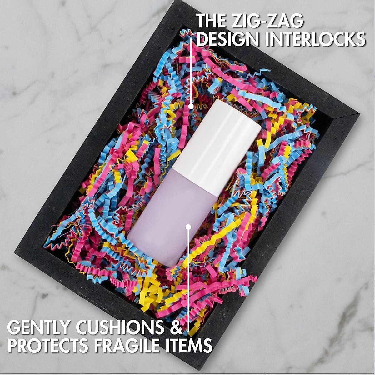 MagicWater Supply Crinkle Cut Paper Shred Filler (4 oz) for Gift Wrapping & Basket Filling - Fiesta