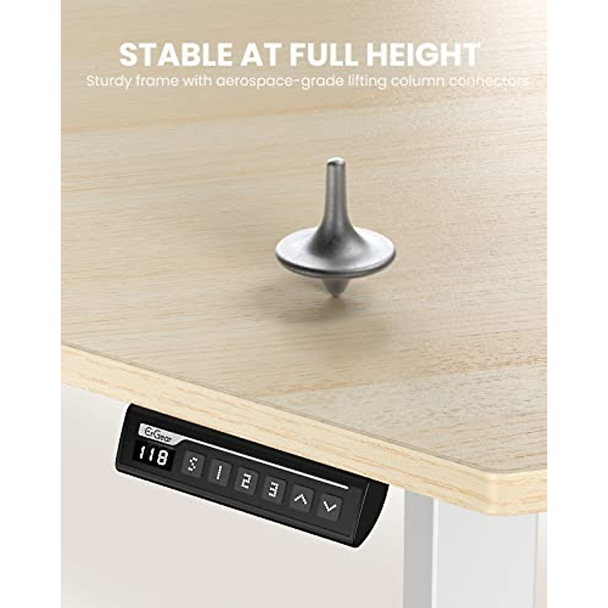 ErGear L Shaped Height Adjustable Electric Standing Desk 57" Corner Standing Desk Sit Stand Desk with Splice Board Ergonomic Desk Home Office Desk Computer Workstation, Natural