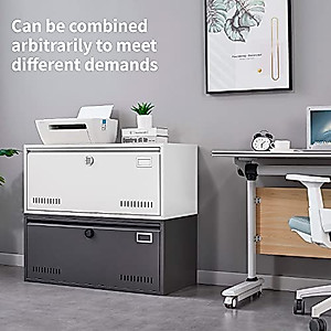 Petonline Lateral File Cabinet 2 Drawer Metal Lateral Filing Cabinet with Smart Lock, Wide Filing Organization Storage Cabinets, Home Office Furniture for Letter/Legal/F4/A4 Size Files