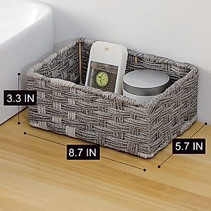 Woven Storage Toilet Paper Basket Bathroom Organizing Tray Shelf Organizers Pantry Plastic Tank Cubby Storage Toy Bins Snack Organizers Small Dresser Decor Towel Kitchen Clothes Bins Containers Box
