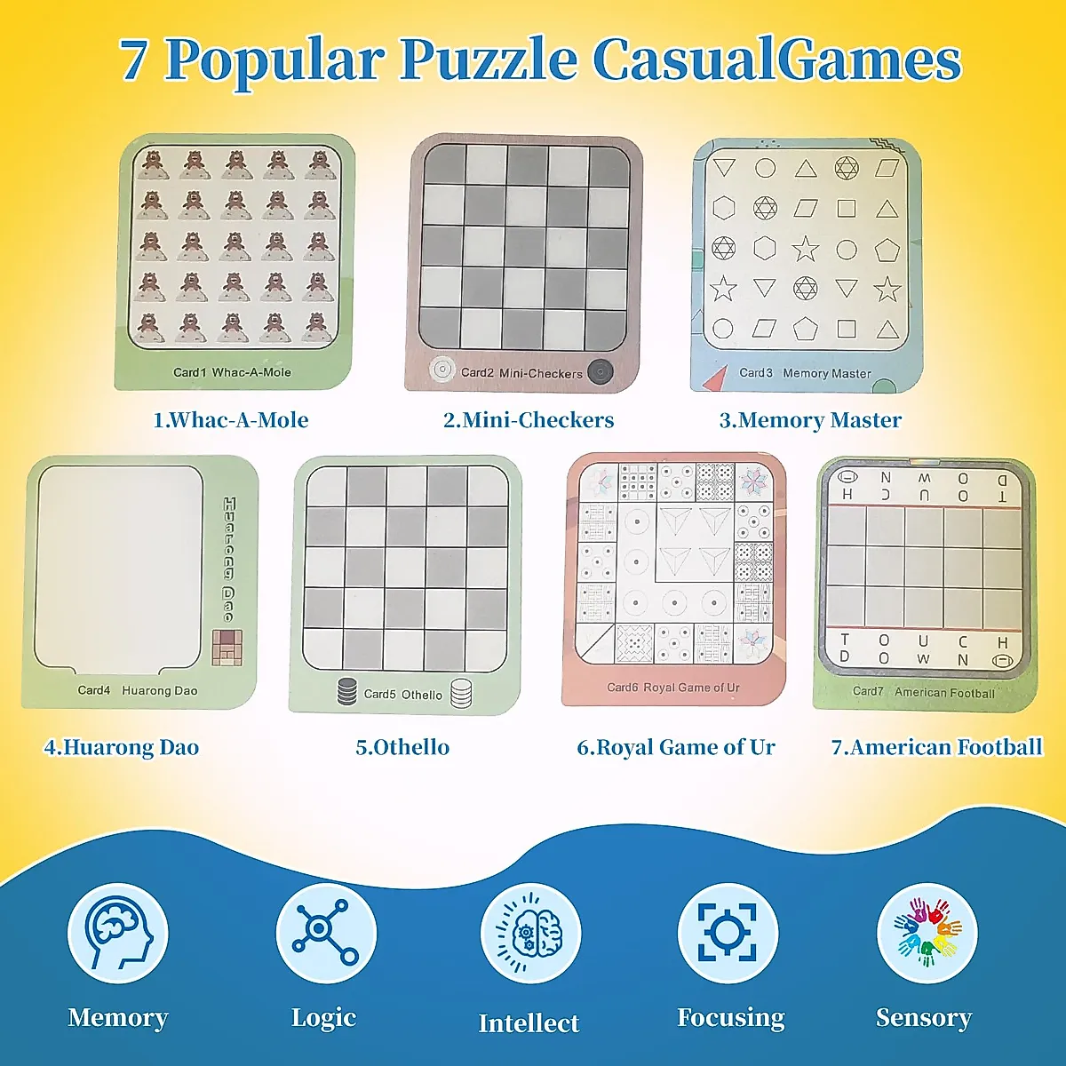 Electronic Game Chess,Electronic Chess Set,Kids Electronics Handheld Games,AI Kids Board Games Fidget Toys | 7 in 1 Fun Brain Games with Electronic Chess Board, Whac a mole,Memory Game,Huarong Road