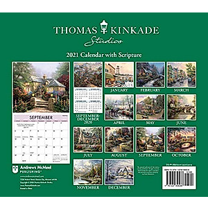 Thomas Kinkade Studios 2021 Deluxe Wall Calendar with Scripture