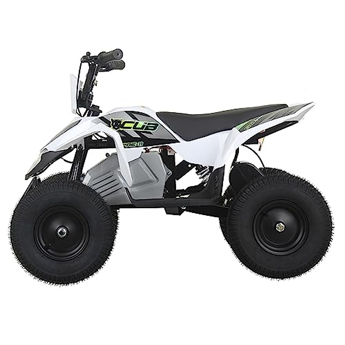 SYX MOTO ATV CUB Electric Mini Dirt Quad 4 Wheeler EPA Approved for kids up to 110lbs,BLACK