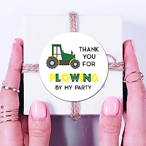 Tractor Truck Thank You Stickers, 2 Inch Farm Birthday Baby Shower Party Favor Labels 40-Pack