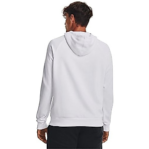 Under Armour Men's Rival Fleece Logo Hoodie, (100) White / / Black, X-Large
