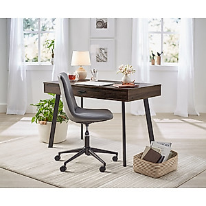 Realspace® 48"W Lancott Computer Desk, Dark Brown